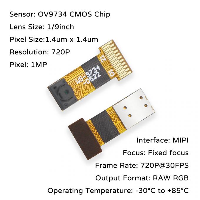 OV9734 1 / 9 Inch Color Camera Module 720p HD CMOS MIPI DVP For Micro ...